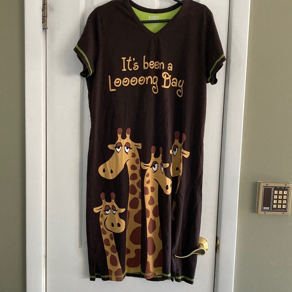 Lazy One | Intimates & Sleepwear | Lazy One V Neck Nightshirt Giraffe ...
